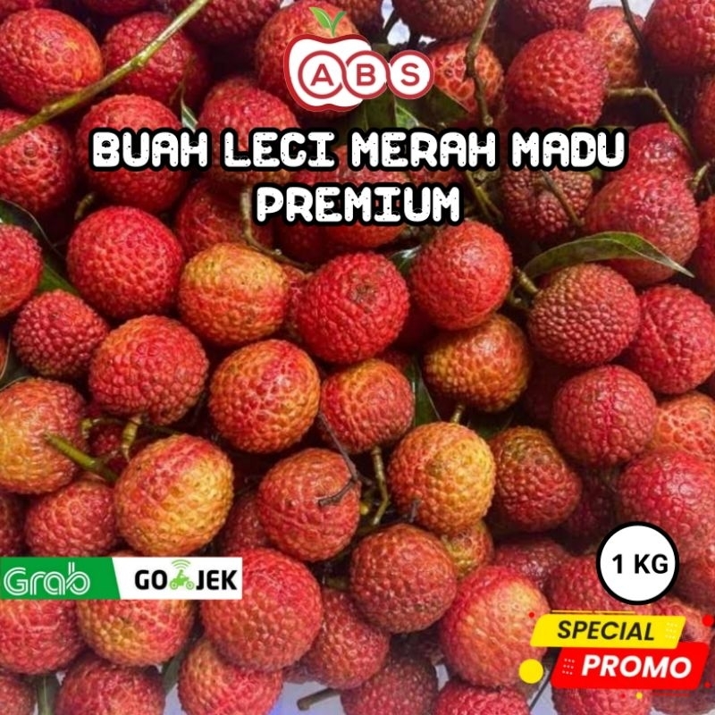 Jual Buah leci merah madu premium 1Kg fresh manis | Buah leci madu ...