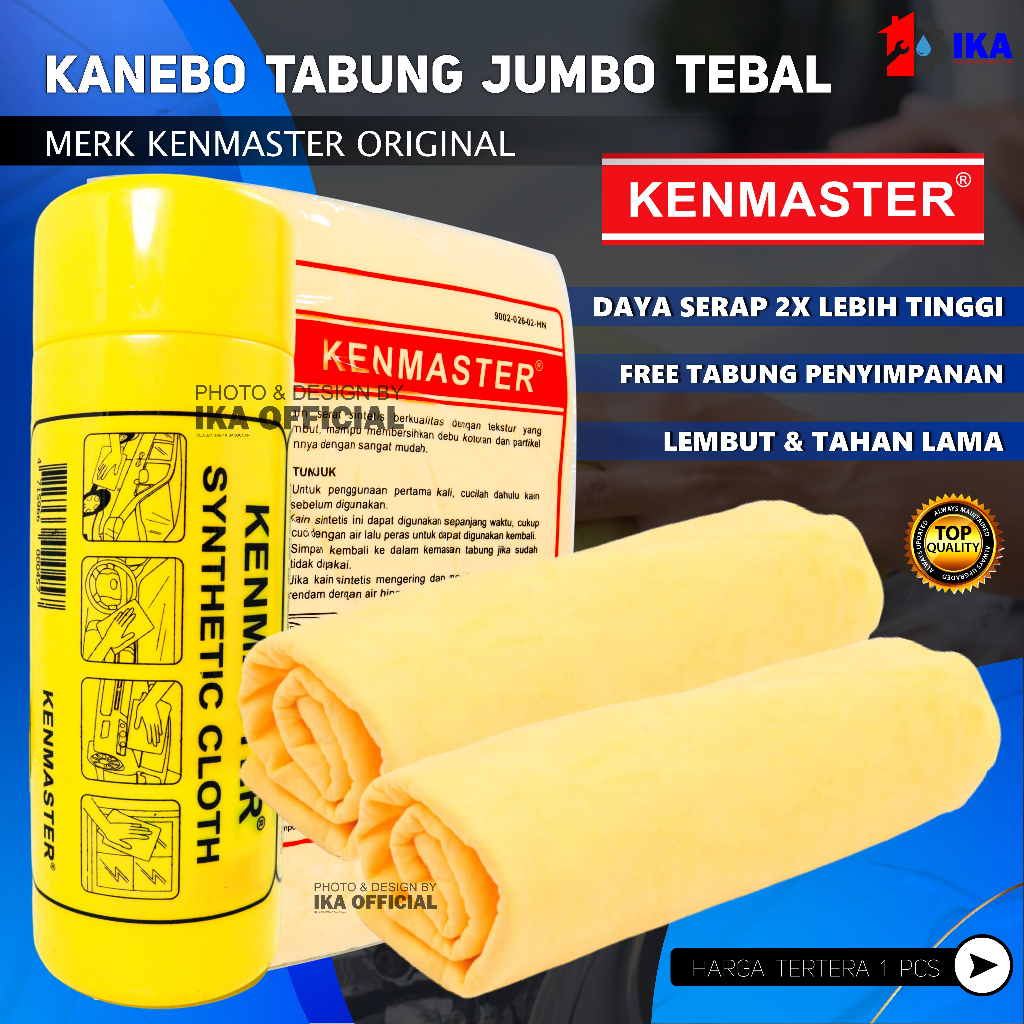 Jual Lap Kanebo Kenmaster Chamois Jumbo Besar Super Quality Synthetic Lap Kanebo Kenmaster ...