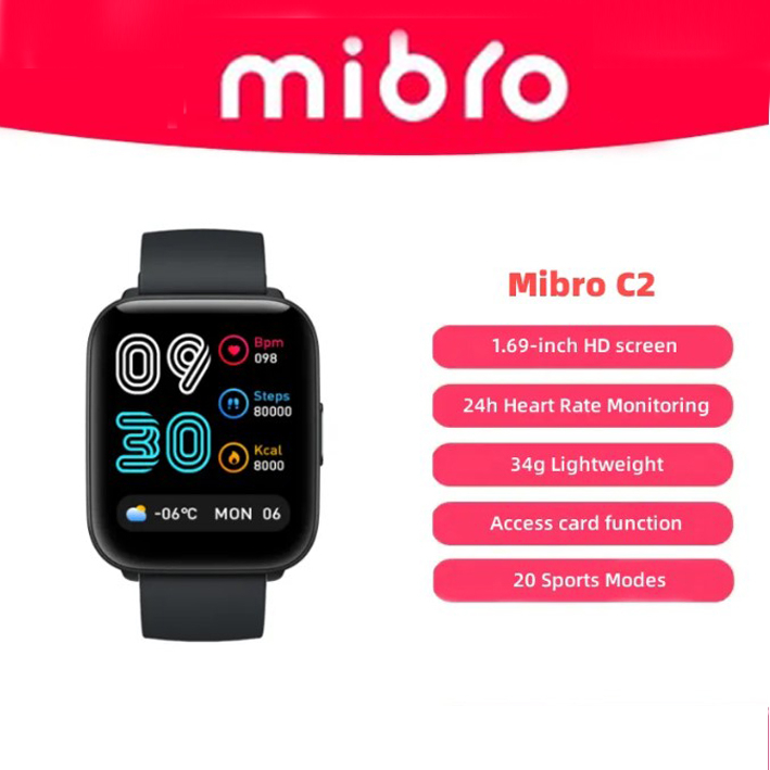 Jual Mibro C2 Smartwatch 1.69" HD 2ATM NFC Jam Tangan Smart Watch Mibro ...