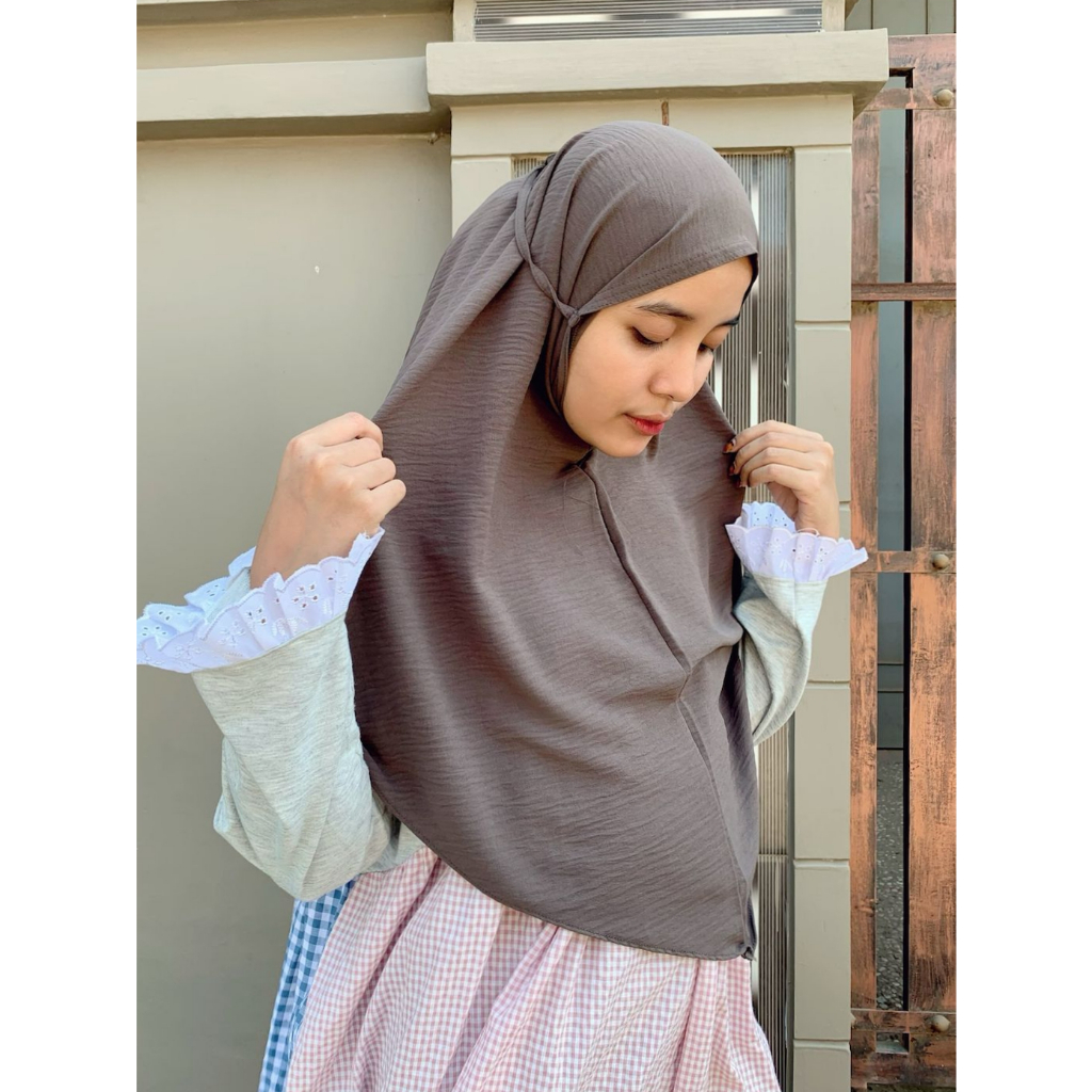 Jual Bergo marwah tali Crinkle / Hijab tali instan non pet | Shopee Indonesia