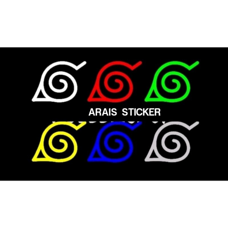 Jual cutting sticker logo karakter anime naruto, sticker cutting konoha ...