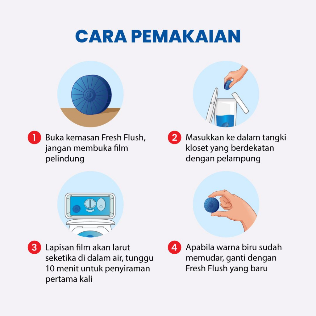 Jual FRESH FLUSH Pembersih Kloset/Penyegar Kloset (1 Box isi 6 pcs) | Shopee Indonesia