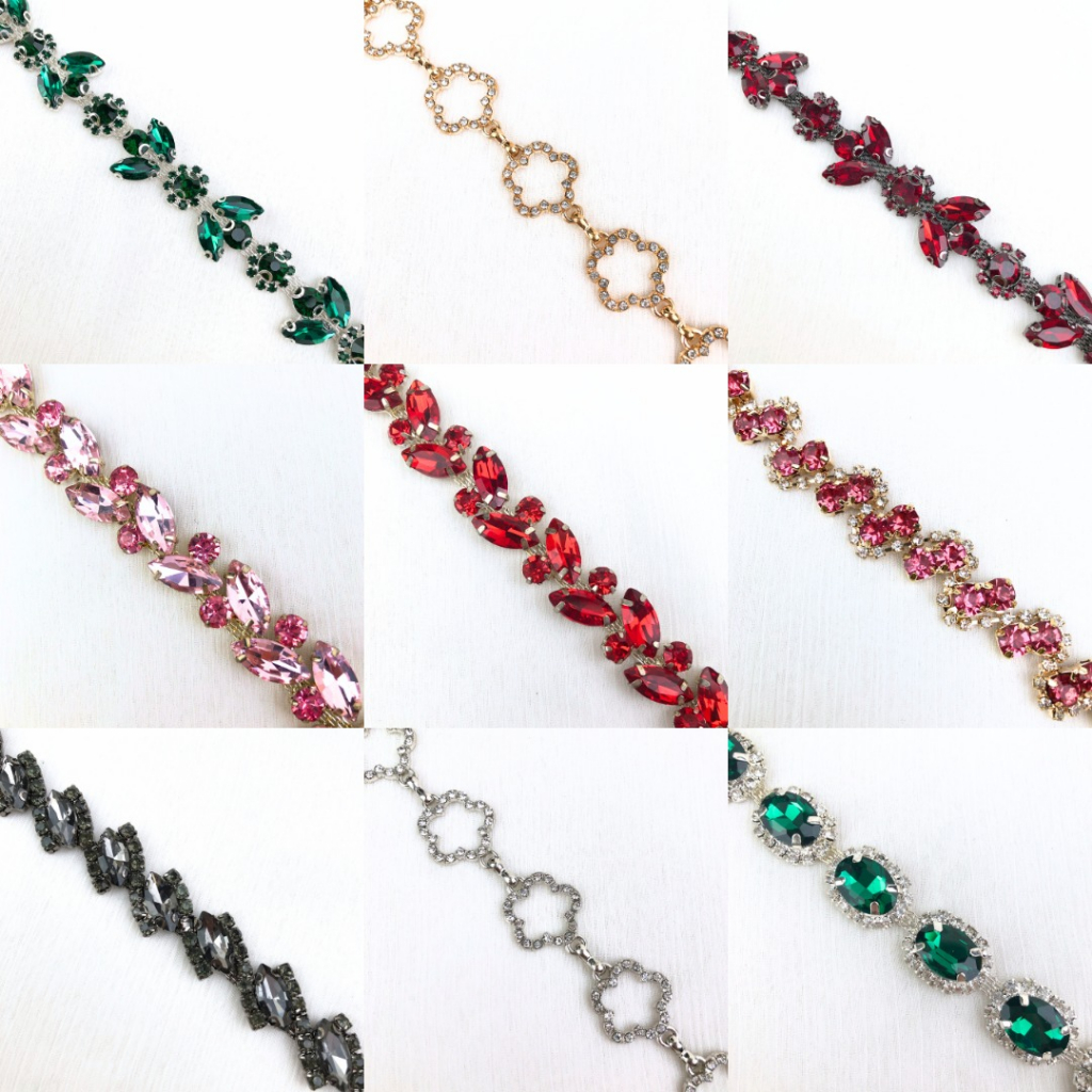 Jual Payet Kristal Mewah Berlian Rangkai Mix | Fancy Luxury Crystal ...