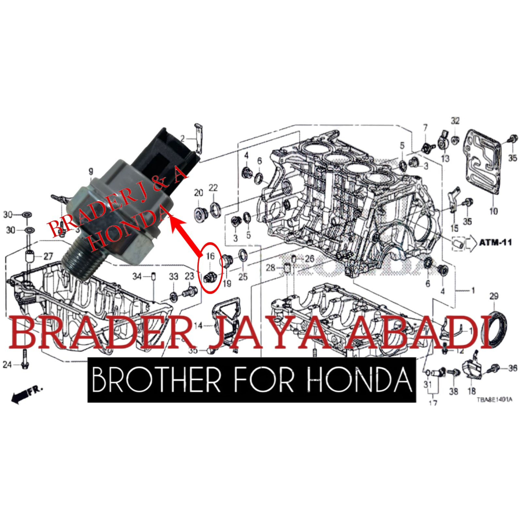 Jual SWITCH OLI PRESSURE BLOCK CYLINDER PAN JAZZ GE8 GK5 MOBILIO BRV ...