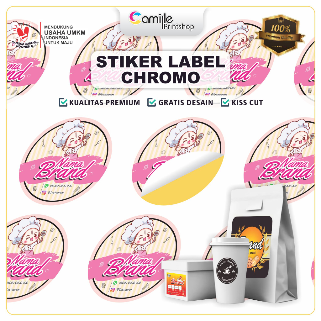 Jual Cetak Stiker Label Makanan - Sticker Label Custom Stiker Satuan ...