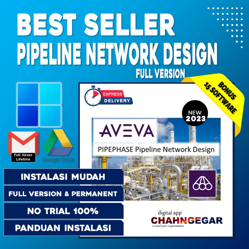Jual AVEVA PIPEPHASE Pipeline Network Design 2023 Full Version | Aveva PMDS | Aveva E3D ...