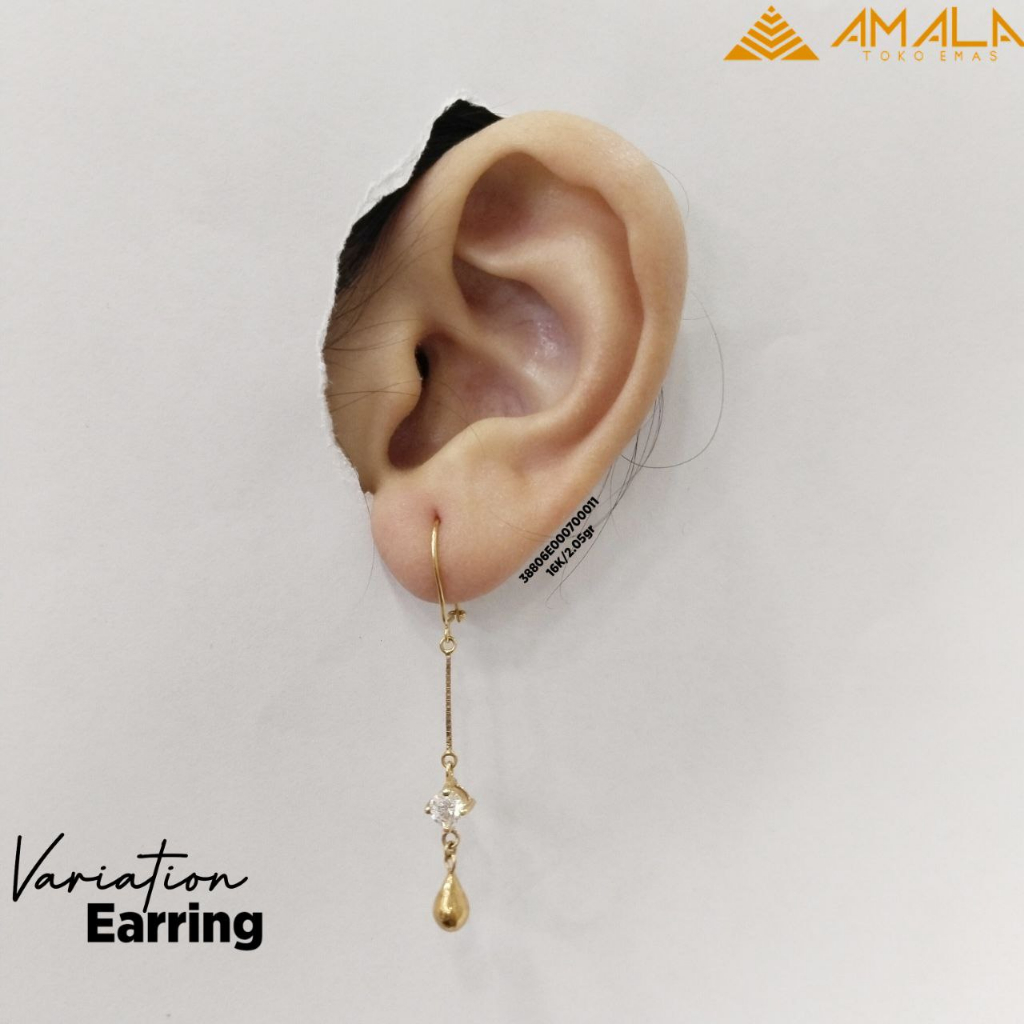 Jual ANTING EMAS | GOLD EARRING 16K 2.05GR - AMALA GOLD [KING HALIM ...