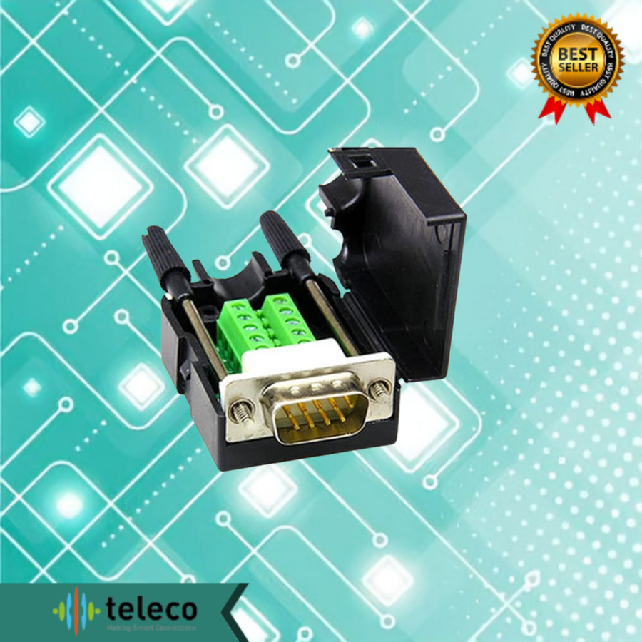 Jual DB9 Breakout Connector to Wiring Terminal RS232 D-SUB Male Serial | Shopee Indonesia