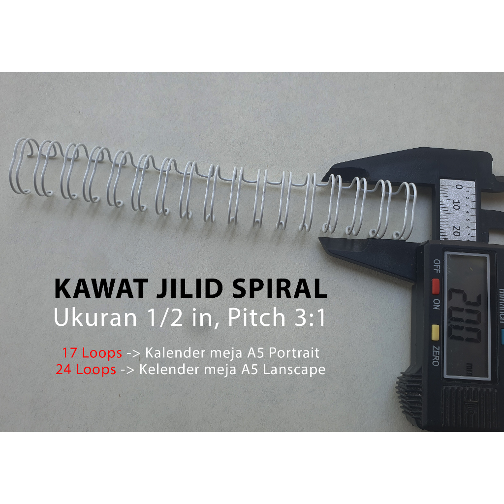 Jual Kawat Jilid Spiral Kalender A5 porttrai dan lanscape, Ukuran 1/2 ...