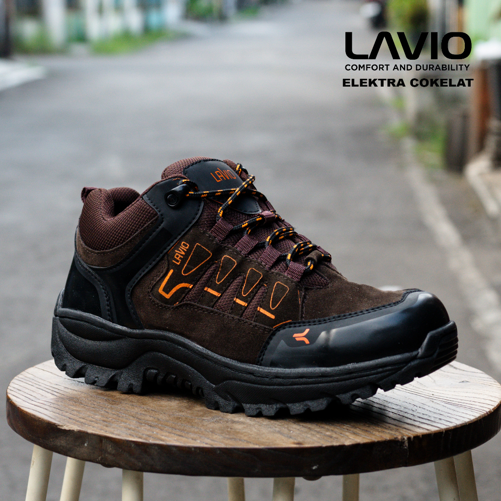 Jual Lavio Sepatu Safety Pria Ujung Besi proyek Safety Boots Anti Licin ...