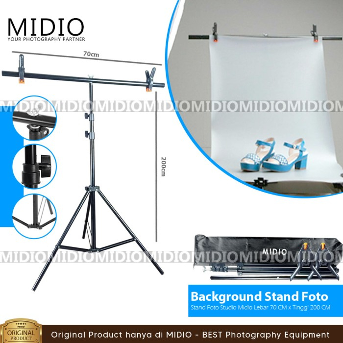 Jual Background Stand Foto Studio Midio Lebar 70 CM x Tinggi 200 CM ...