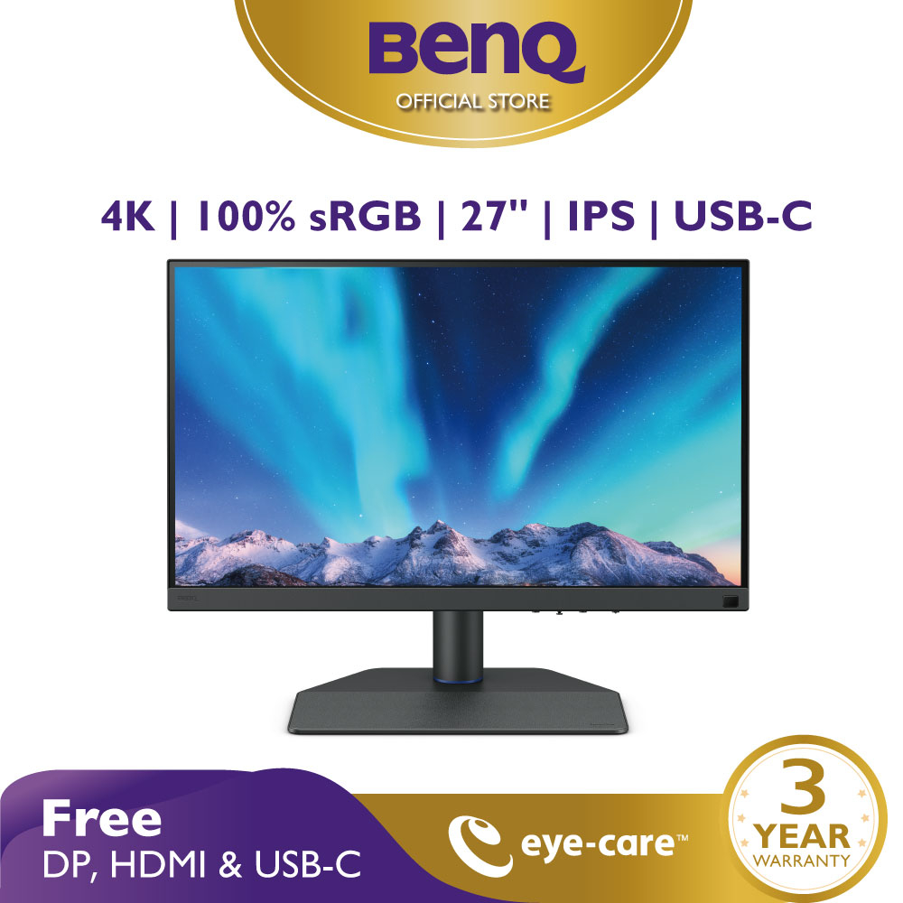 Jual Monitor 4K BenQ SW272U 27inch 99% AdobeRGB IPS Pro Fotografer ...