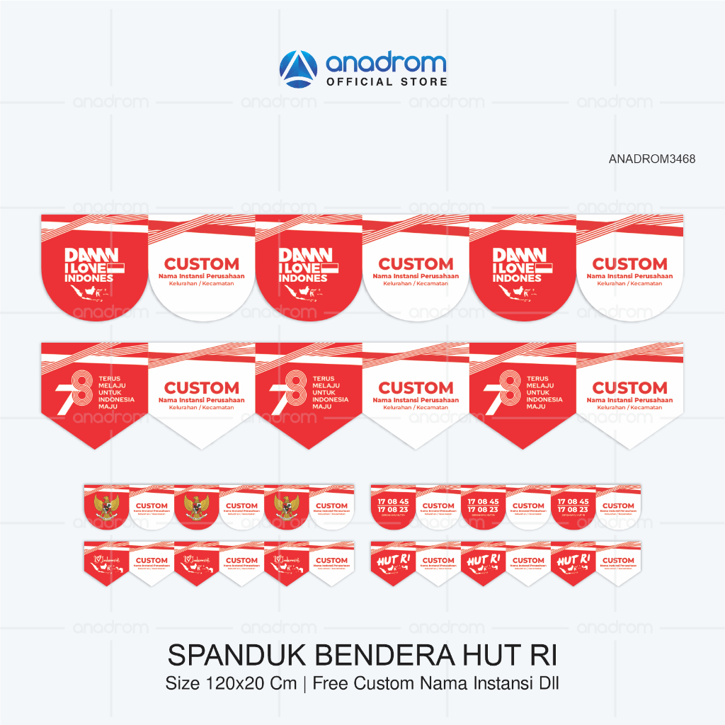 Jual Spanduk Bendera Atribut 17 Agustus | Bunting Flag Dirgahayu HUT RI ...
