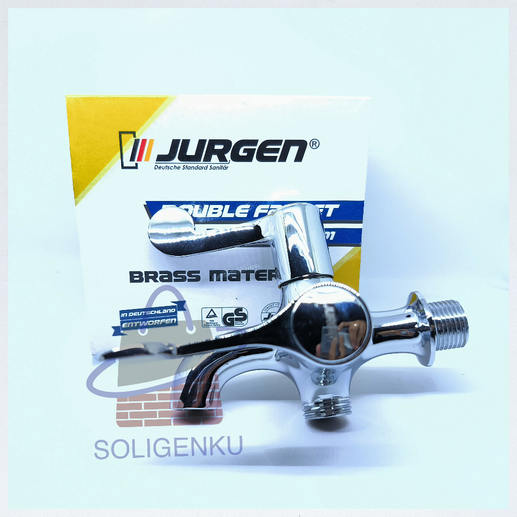 Jual Kran Cabang Kuningan Jurgen / Keran Kran Dobel / Double Faucet DW ...
