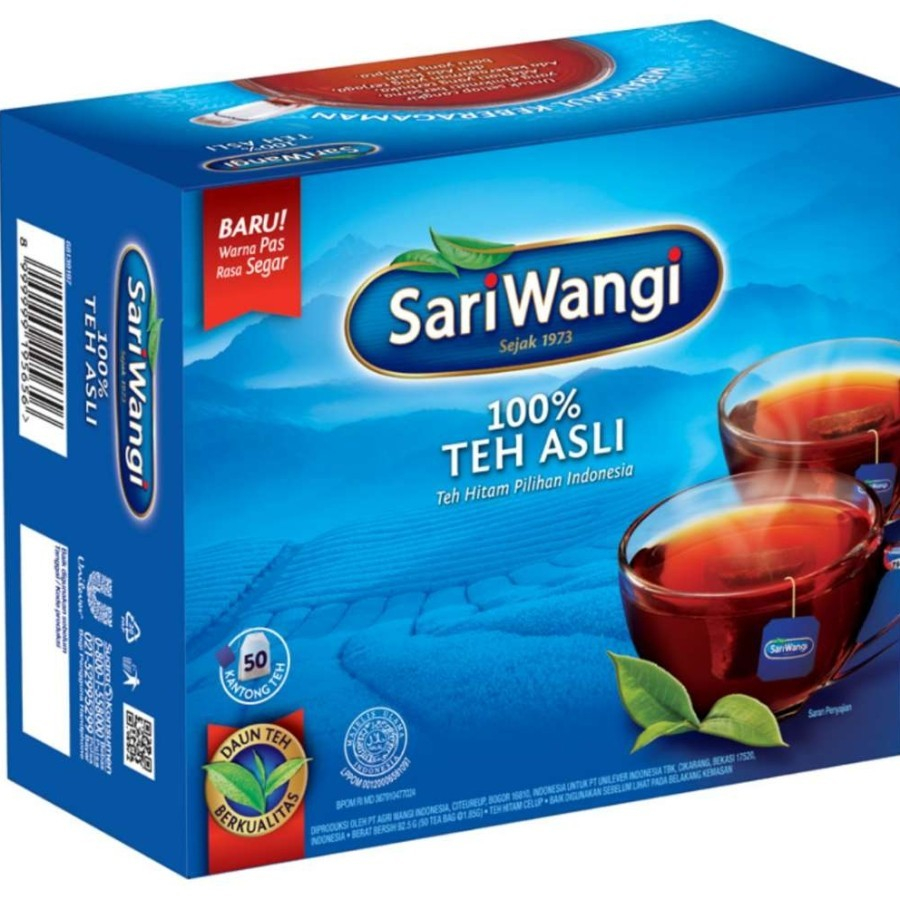 Jual Teh Sariwangi Celup Isi 50 Kantong Kotak sariwangi / Teh Sariwangi ...