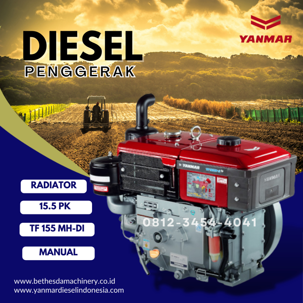 Jual Mesin Diesel Yanmar 15.5 Pk / Penggerak Solar TF 155 R | Shopee ...