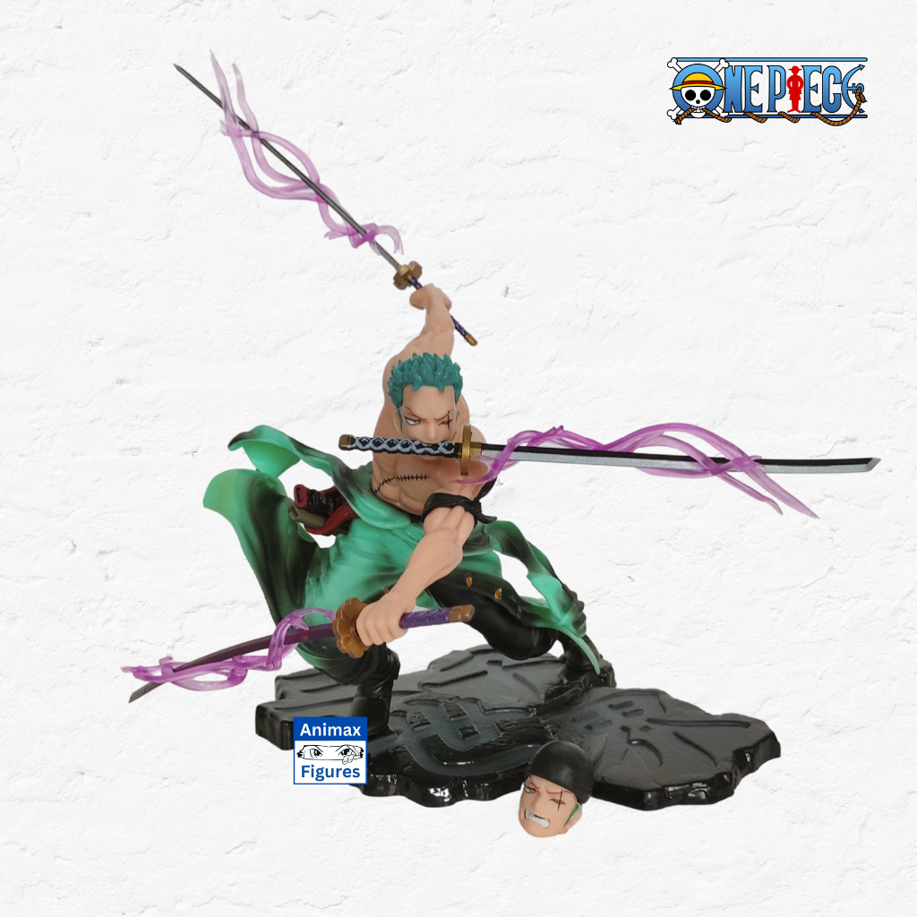 Jual Action Figure One Piece Zoro Three Sword Tinggi 17 cm PVC Premium ...