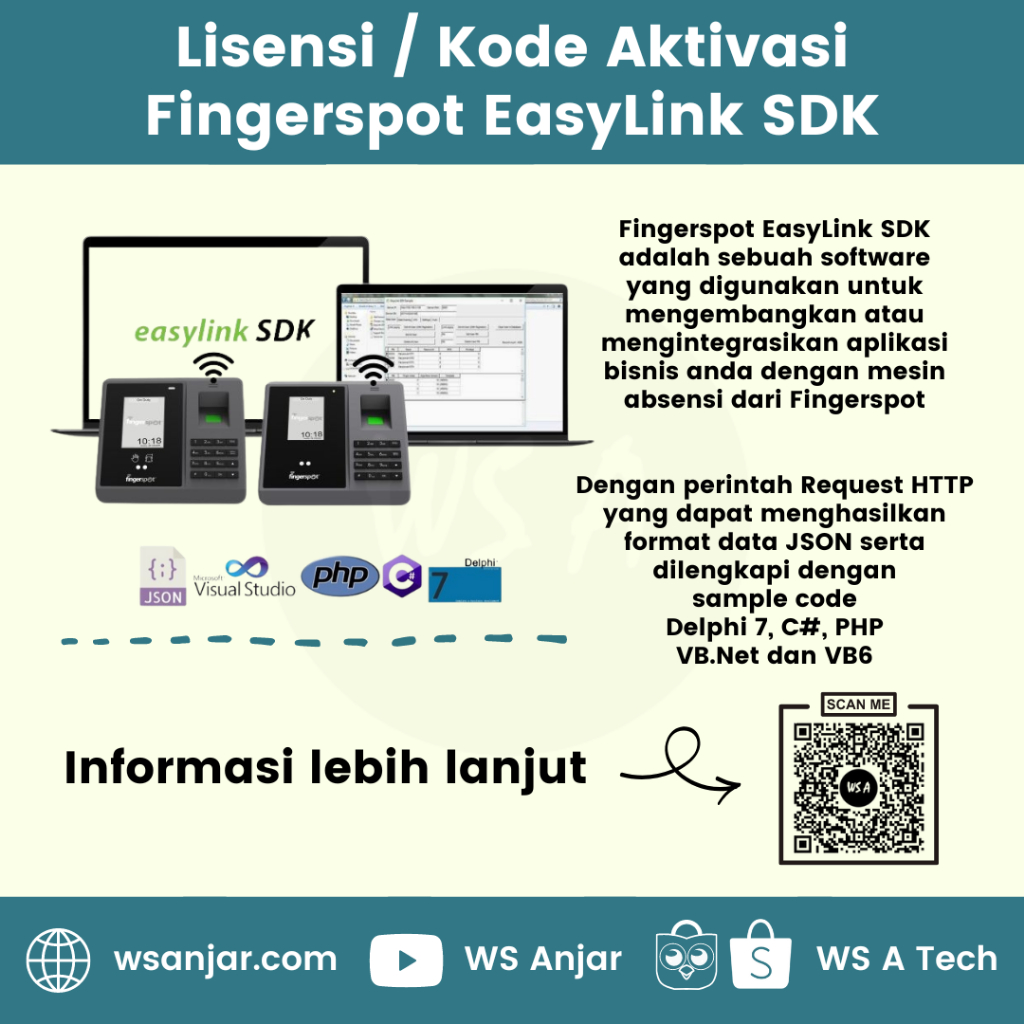 Jual EasyLink SDK - Lisensi / Kode Aktivasi Aplikasi Fingerspot (Tanpa ...