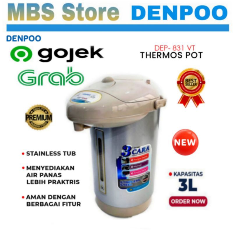 Jual Termos Listrik Denpoo Pemanas Air DEP 831 VT (3 Liter) | Shopee ...