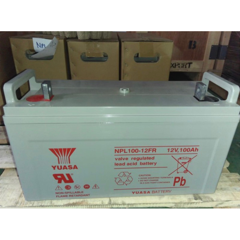 Jual Battery Ups Yuasa 12v 100Ah / Aki kering Baterai Yuasa NPL100-12 ...