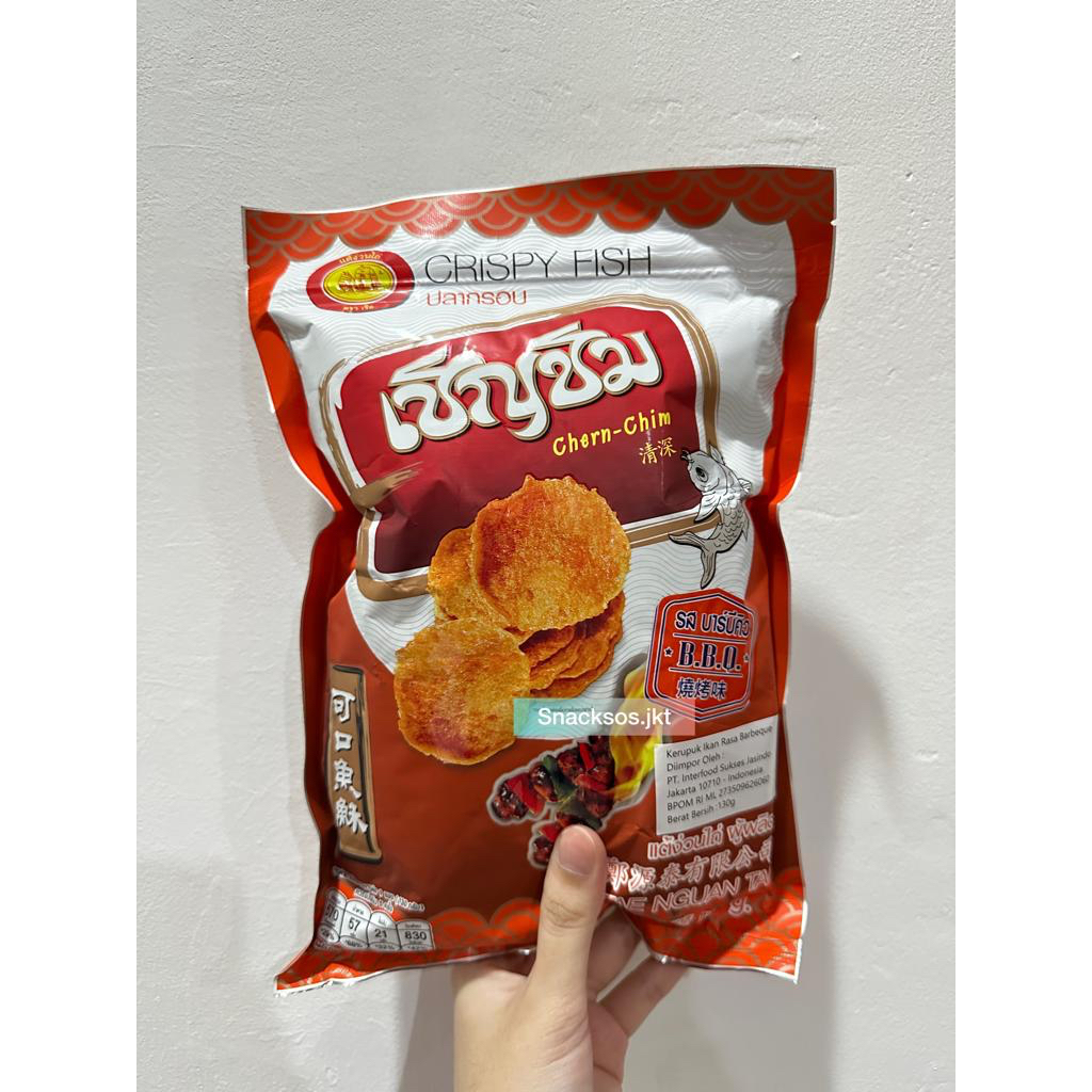 Jual Satay Crispy Fish | Kerupuk Sate Ikan Boat Rasa Barbeque BBQ Thailand 130g | Shopee Indonesia