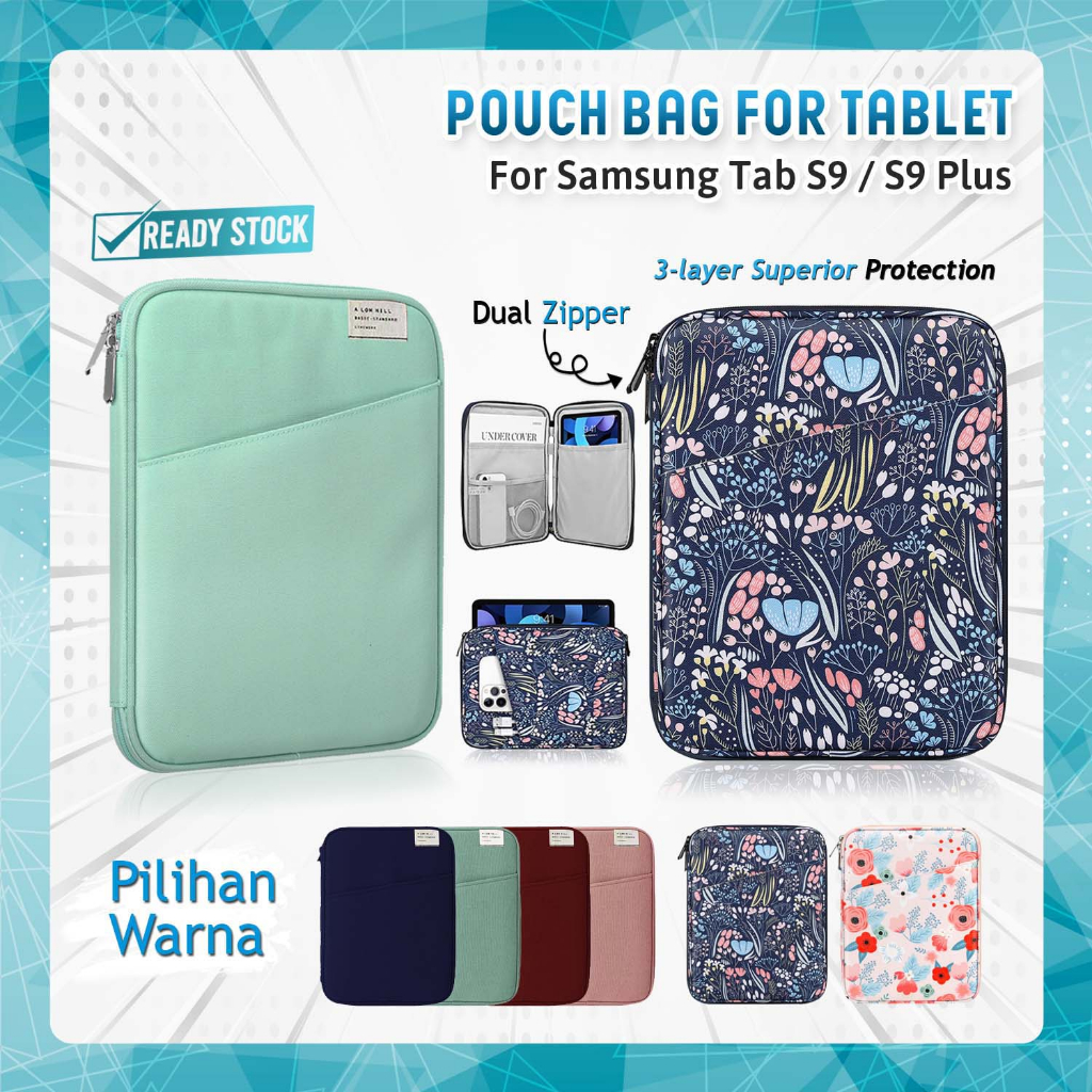 Jual Samsung Galaxy Tab S9 S9+ Plus FE FE+ 2023 Tas Polos Motif Sleeve ...