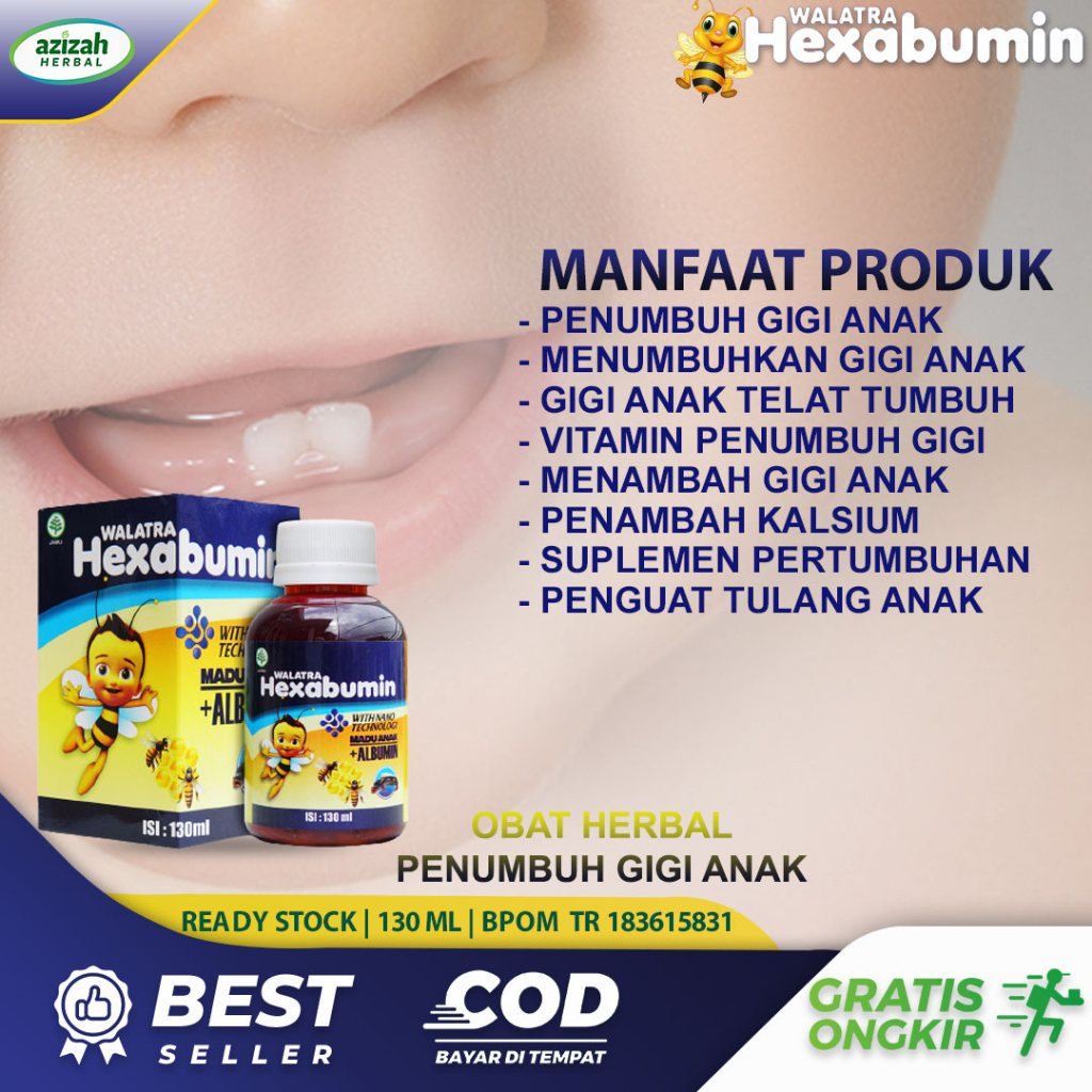 Jual Obat Penumbuh Gigi Anak Terlambat Tumbuh Kekurangan Kalsium Gizi ...