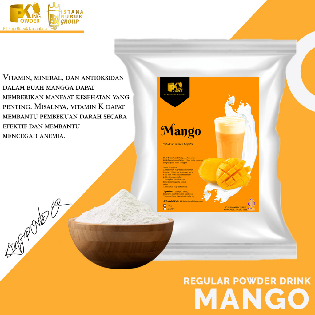 Jual Bubuk Mangga 1Kg Bubuk Mango 1Kg Bubuk Minuman Mangga 1Kg Bubuk ...