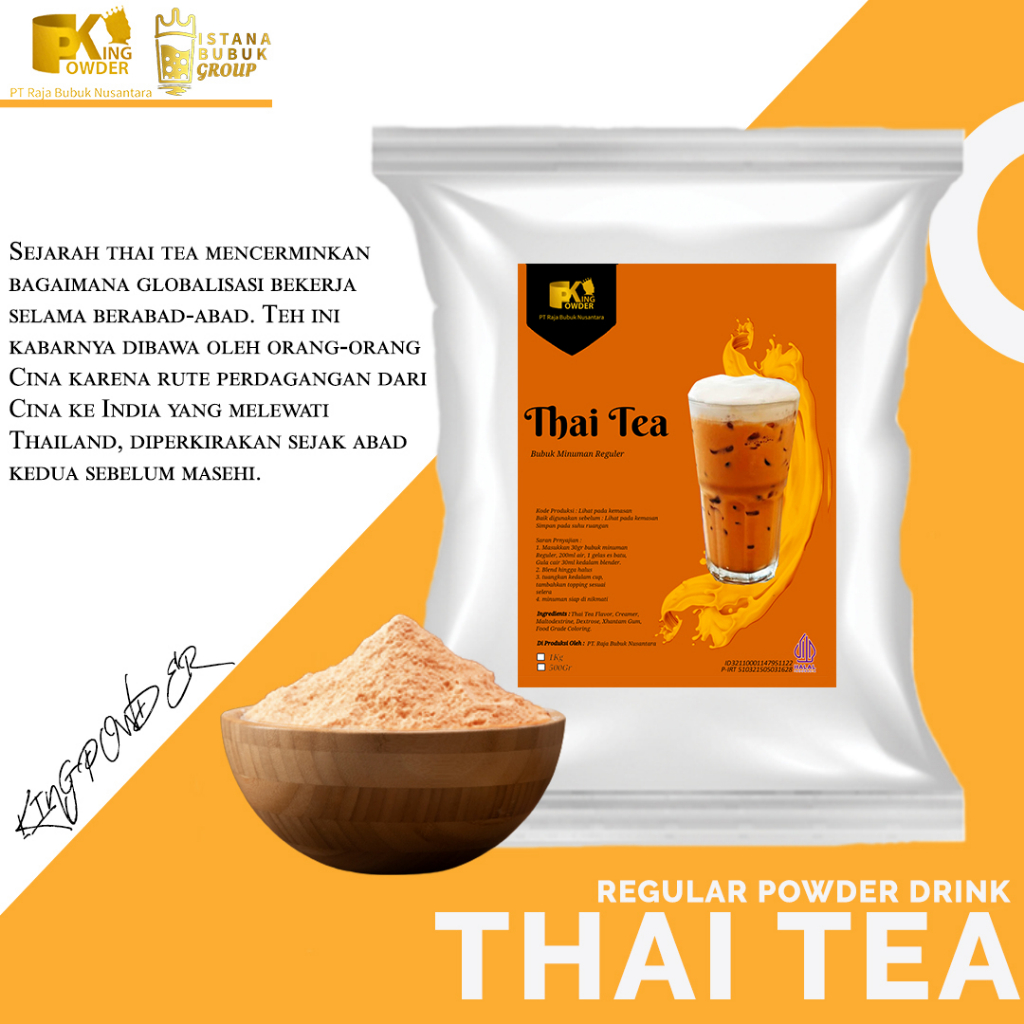 Jual Bubuk Minuman Rasa Thai Tea 1Kg Thai Tea Powder Drink Bubuk Thai ...