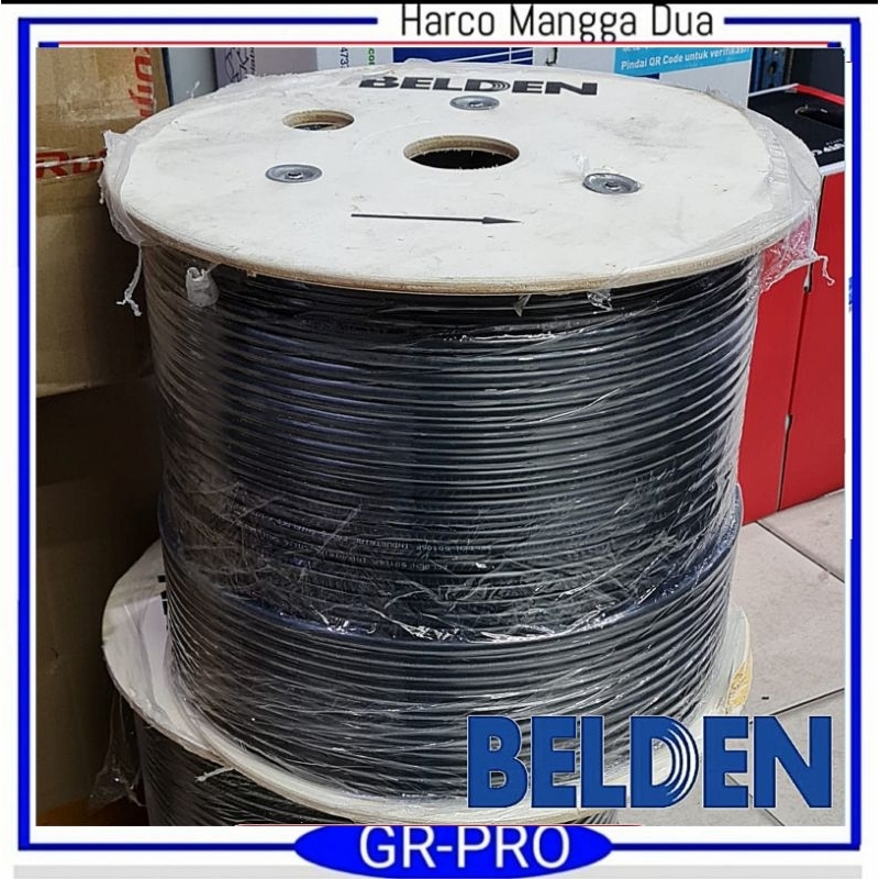 Jual Kabel lan STP/FTP outdoor cat 6 50106F hitam original belden 305M ...