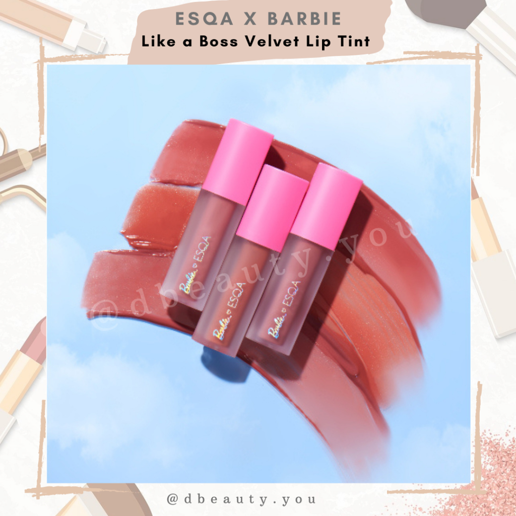 Jual ESQA X Barbie Like A Boss Velvet Lip Tint | Limitless Lip Oil ...