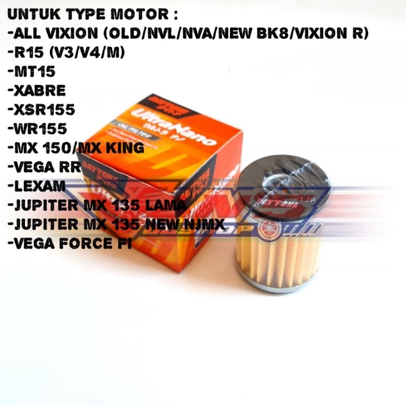 Jual Filter Oli Daytona Ultra Nano 3508 R15 V3/V4/M XSR155 WR155 MT15 ...