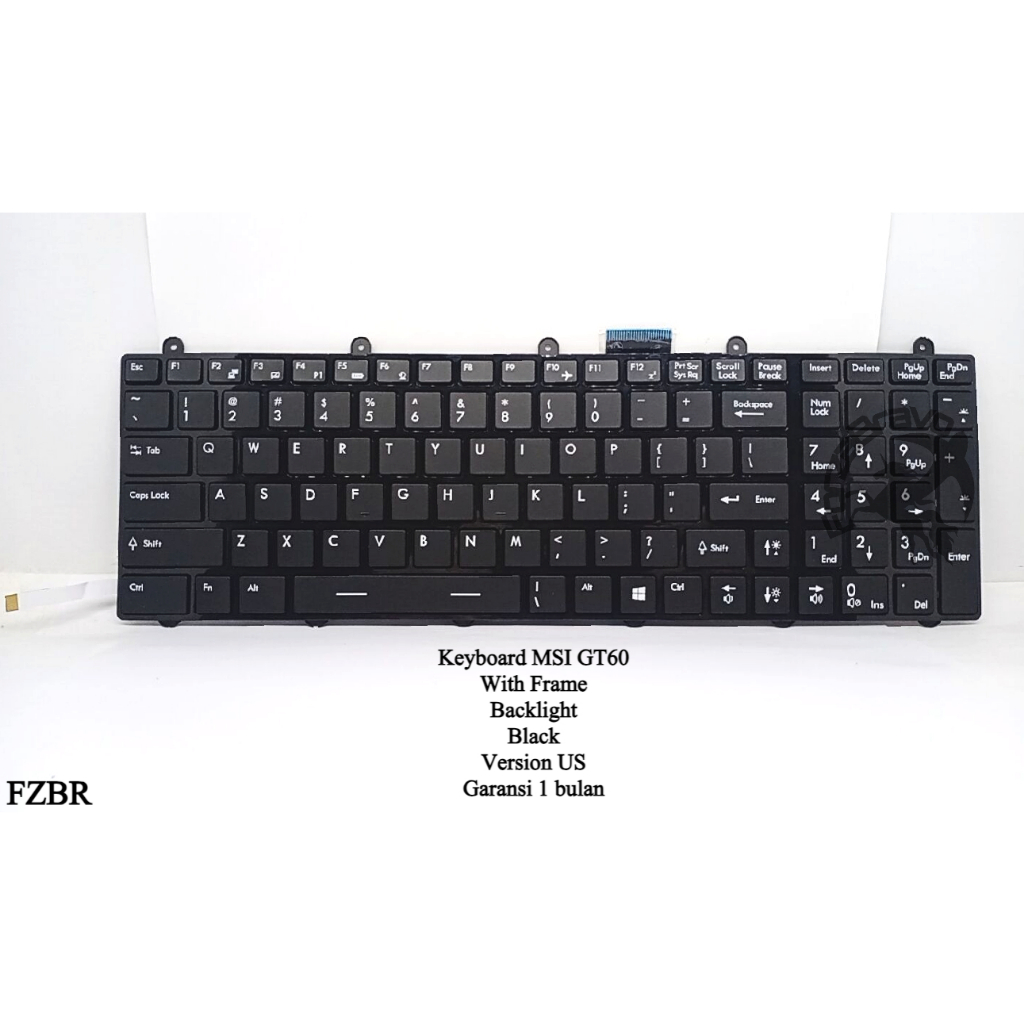 Jual Keyboard Laptop for MSI GT60 GT70 GT780 Backlight (Garansi 1 bulan ...