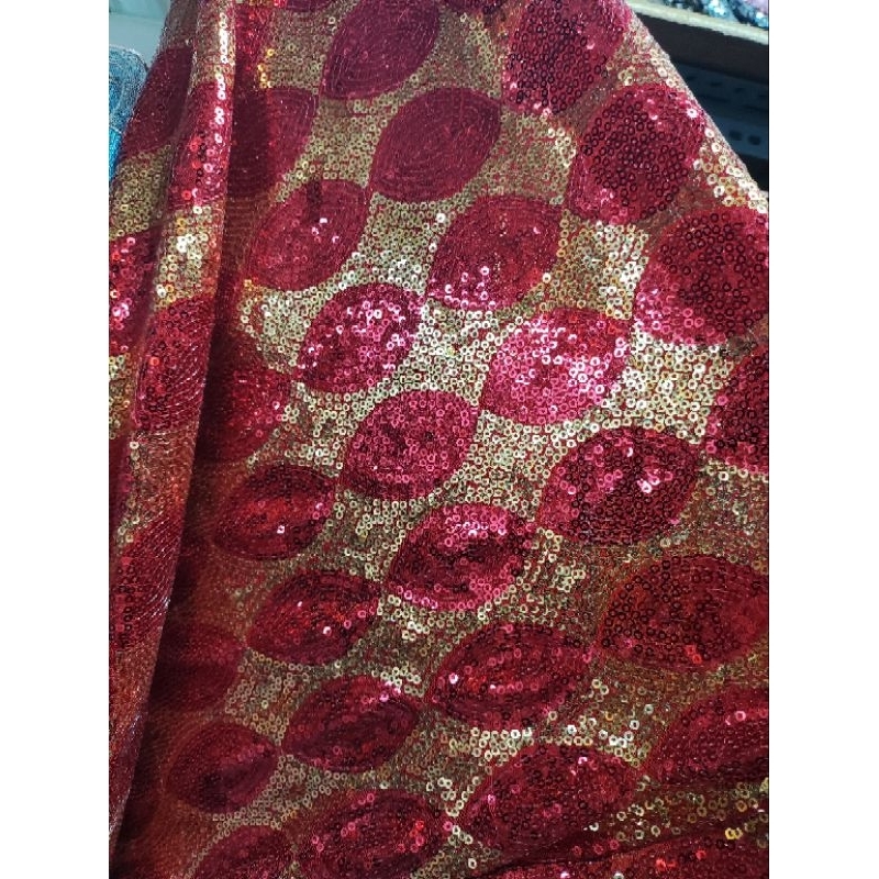 Jual Bahan / Kain sequin Garment Full payet | Payet Antik Polos Dan ...