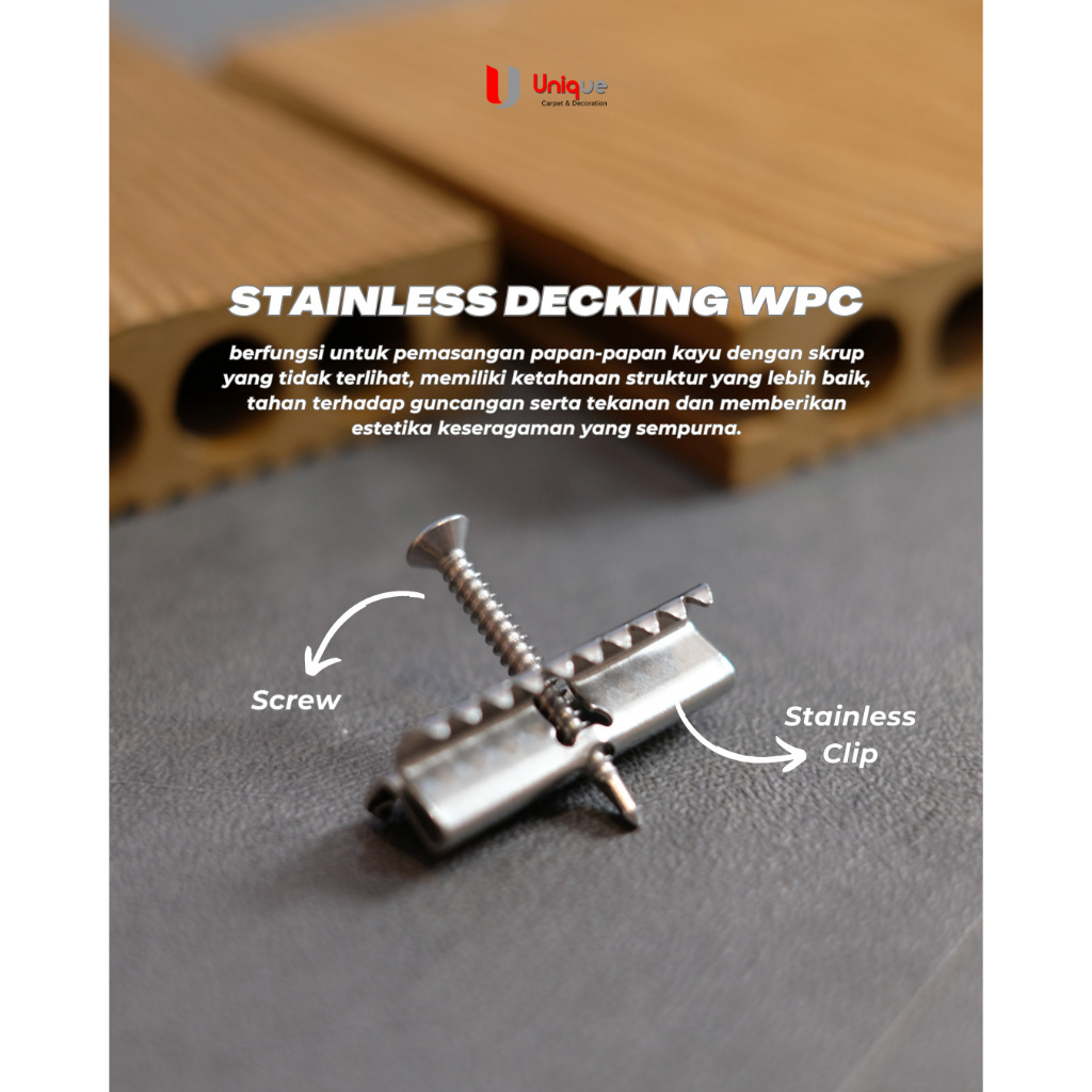 Jual Stainless Clip Decking / Accessories Decking / Composite Deck ...