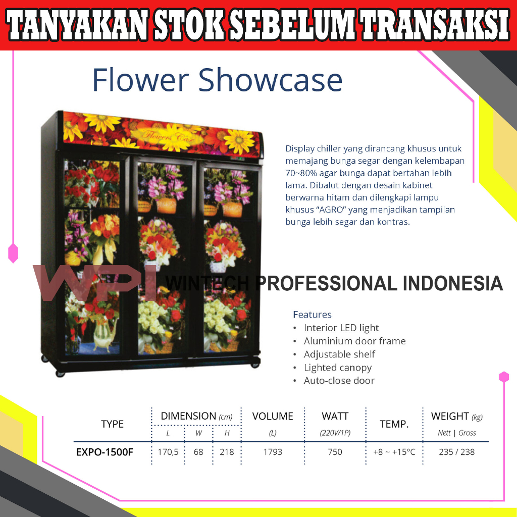 Jual GEA EXPO-1500F Flower Showcase / Tempat Penyimpanan Dan Pemajang ...