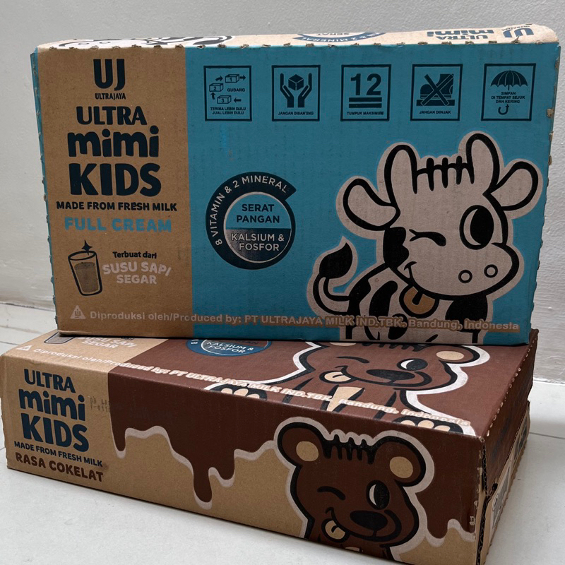 Jual Bisa MIX 1 Dus 40pcs / Susu Ultra Mimi Kids 125 ml / Exp. Juli 2024 / Cokelat / Strawberry ...