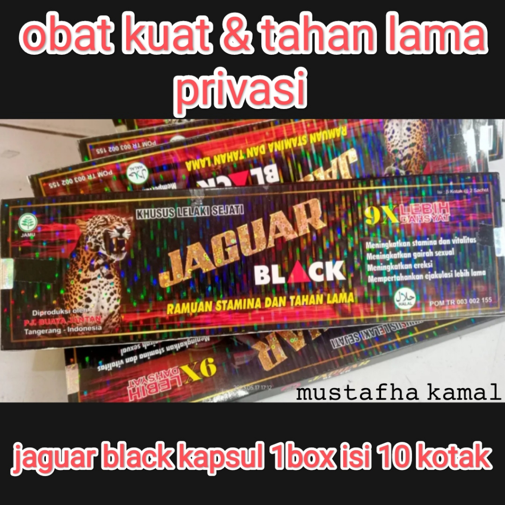 Jual Jaguar black original Kapsul Kuat Tahan Lama Pria Dewasa 1 box isi 5 kotak RAMUAN STAMINA ...