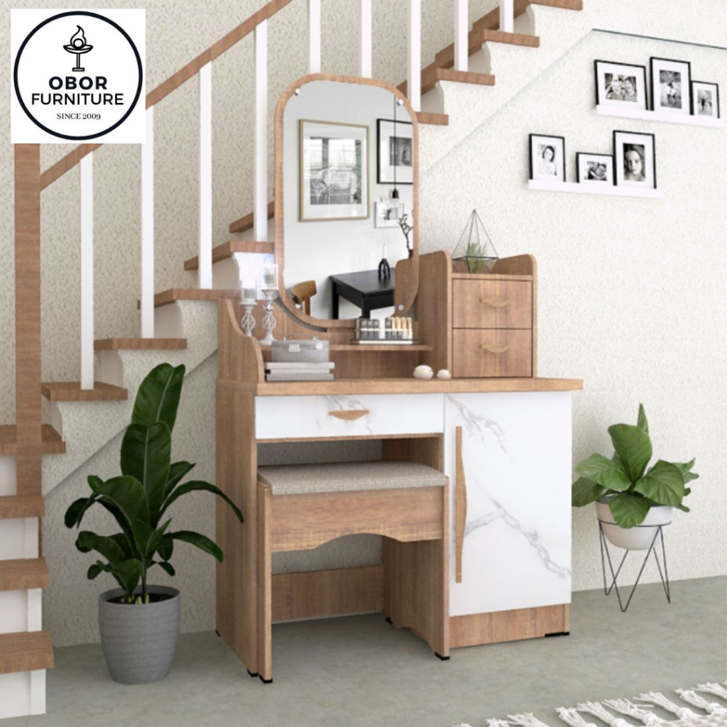 Jual Meja Rias Marmer Minimalis Kagami Dressing Table Marmer Romaro ...