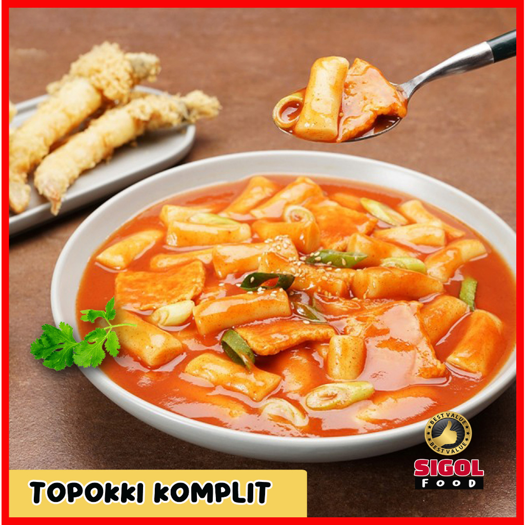 Jual Topokki Komplit Double-Kue Beras Korea-Rice Cake-Tepung Beras ...