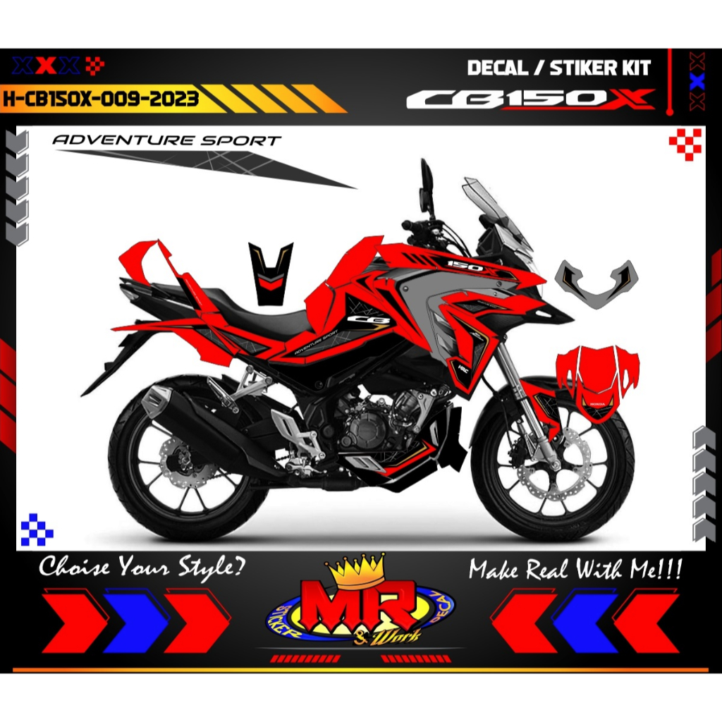 Jual Decal Semifull Stiker Motor Honda CB 150 X Adventure Sport Design ...