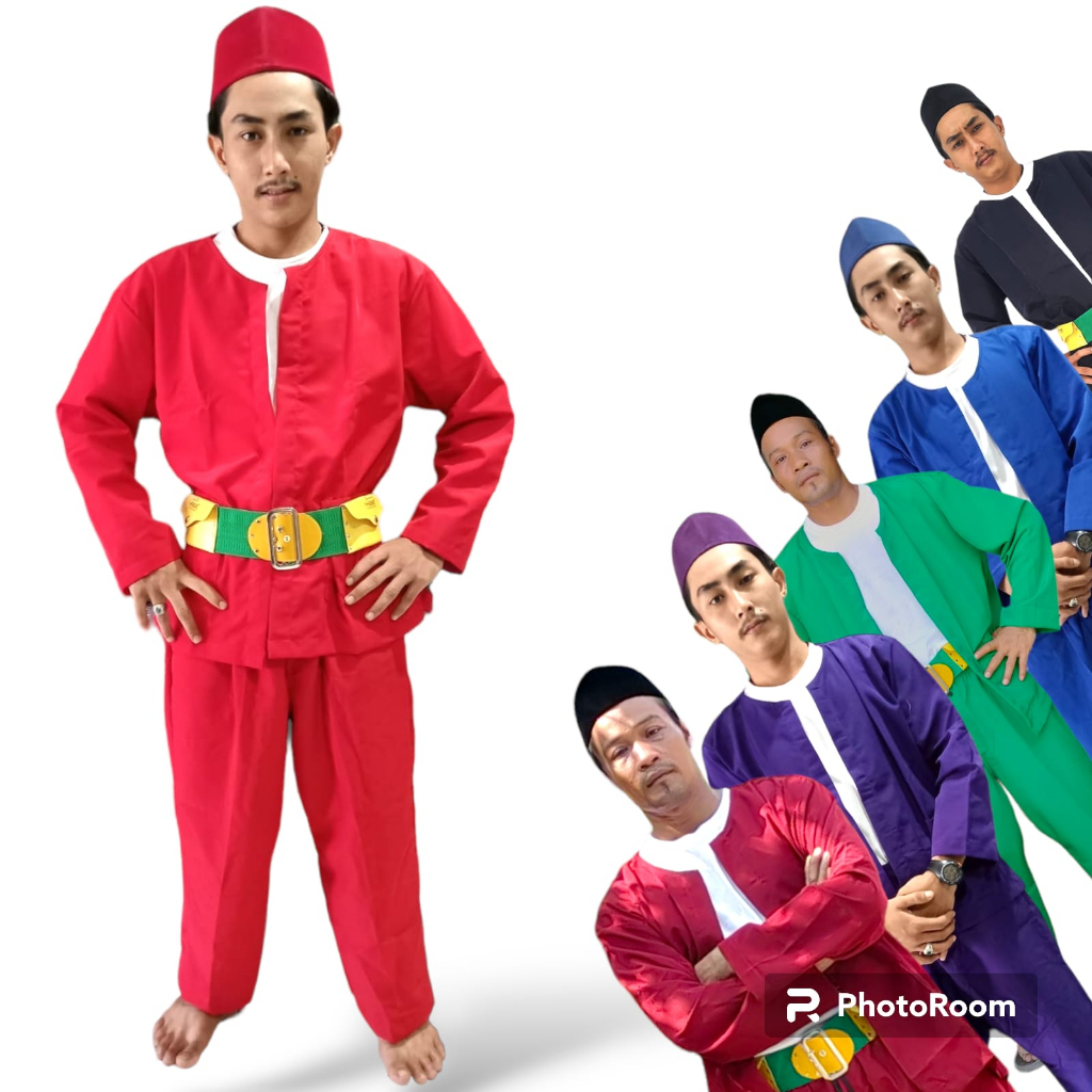Jual Baju Pangsi Betawi Dewasa Paling Lengkap (Baju Pangsi + Sabuk ...