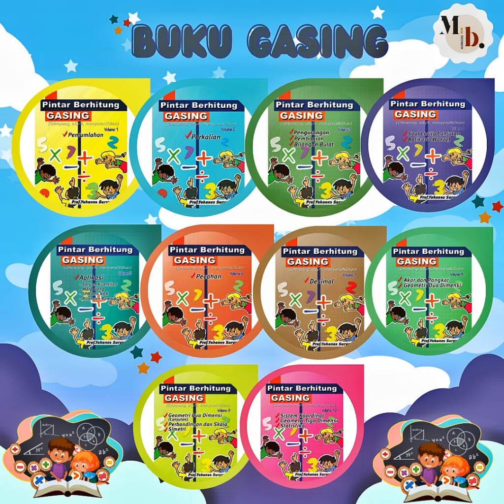Jual Pintar Berhitung GASING Vol. 1-10 (10 Buku Latihan Soal), Buku ...
