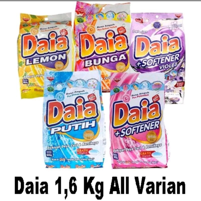 Jual daia detergent bubuk ukuran besar 1.5 kg | Shopee Indonesia