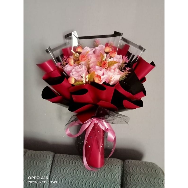 Jual [uk 50cm+] BUKET BUNGA JARING KOREA /BUKET KERLIP /BUKET BUNGA ...