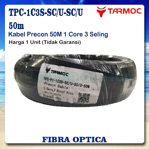 Jual Kabel FO Precon 50 Meter | Kabel Fiber Optic Drop core 50M | Shopee Indonesia