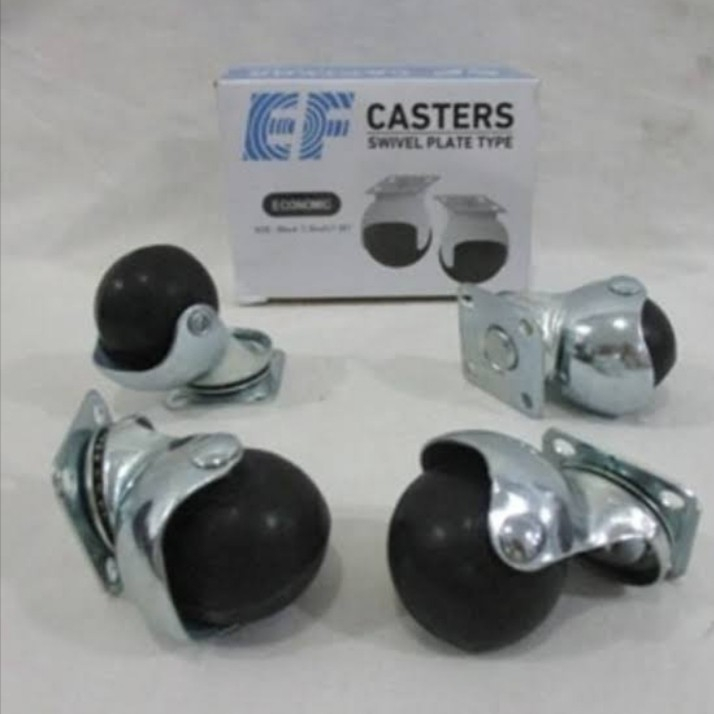 Jual Roda Trolley/Roda Etalase TG-50 FUKUDA Roda Caster Karet Hitam 2 ...