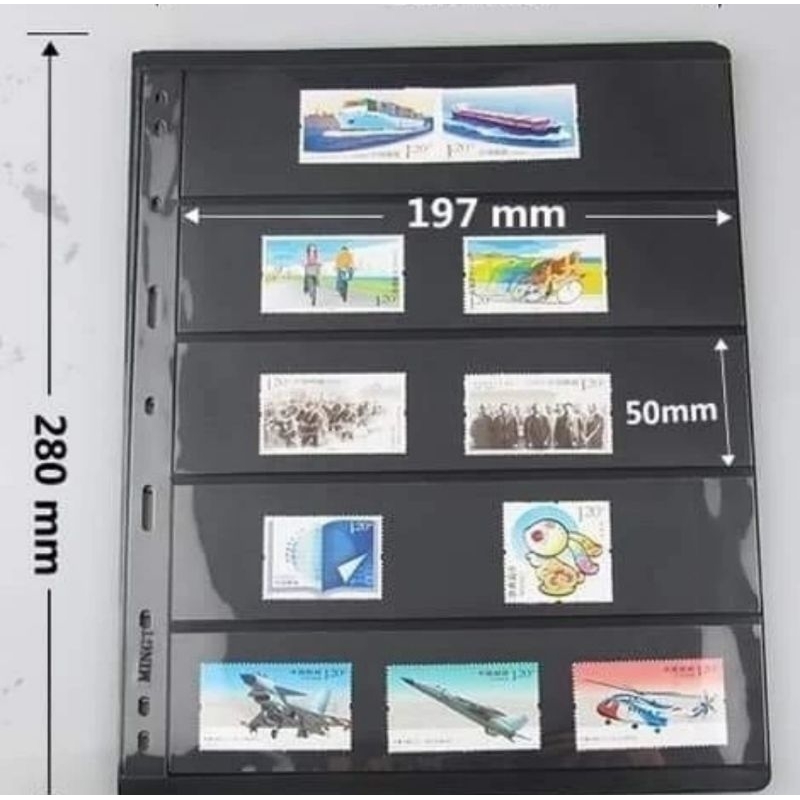 Jual Refill Uang Kertas Perangko Mingt Hitam Bolak Balik Sekat 5 Baris ...