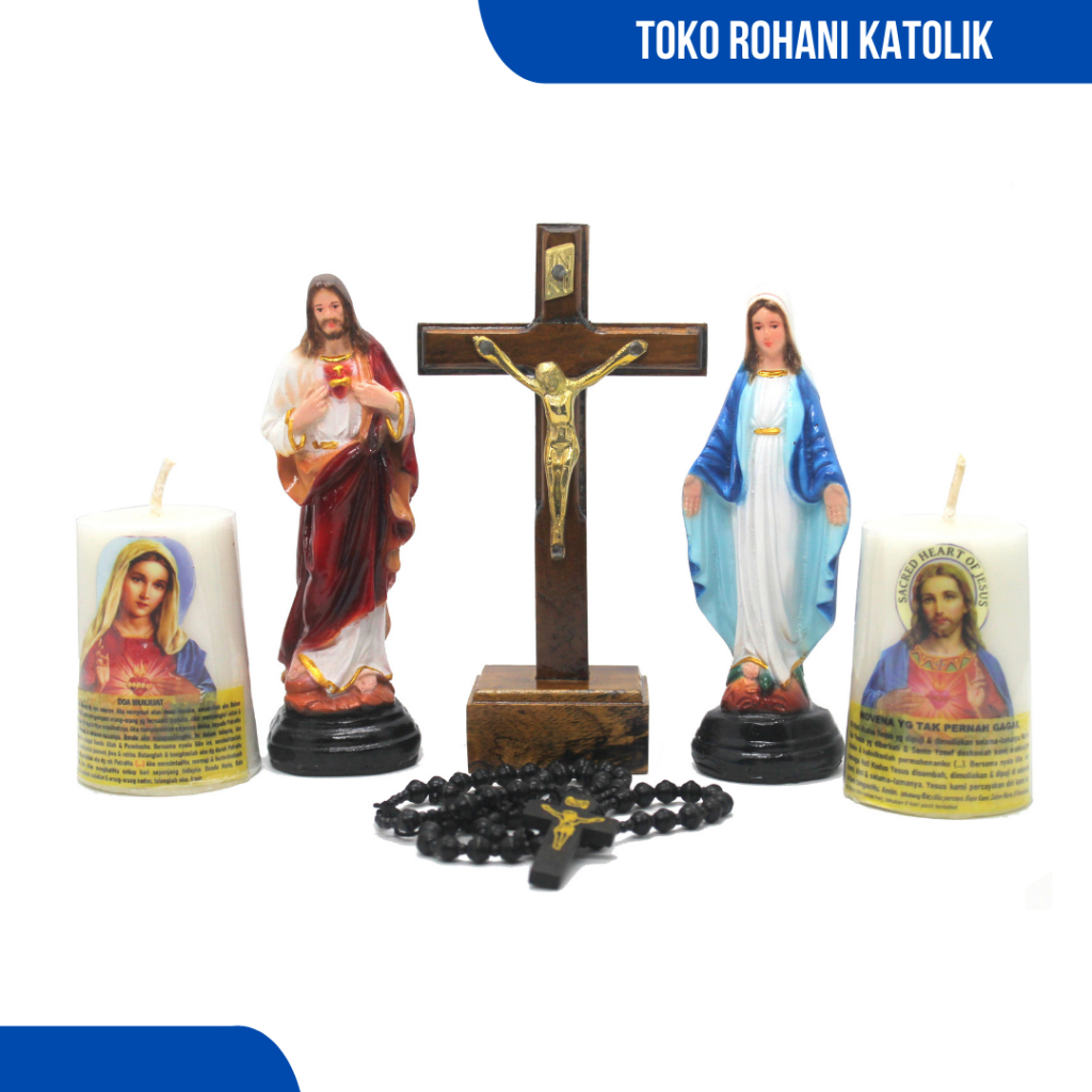 Jual PAKET DOA KATOLIK (15 CM) / PATUNG BUNDA MARIA / SALIB DUDUK ...