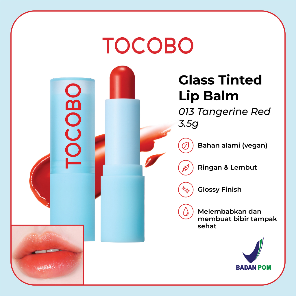 Jual TOCOBO Glass Tinted Lip Balm 013 Tangerine Red (Glossy) | Shopee ...